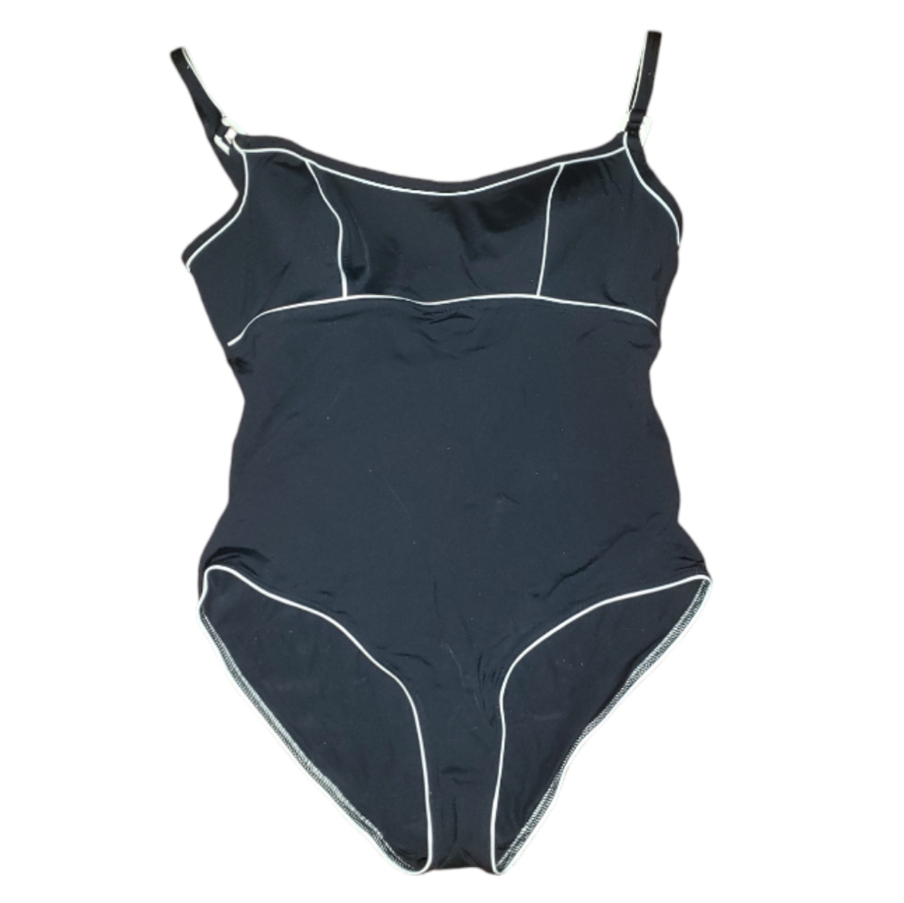 Huit Plage Minimalist Black White Trim One Piece Bath… - Gem